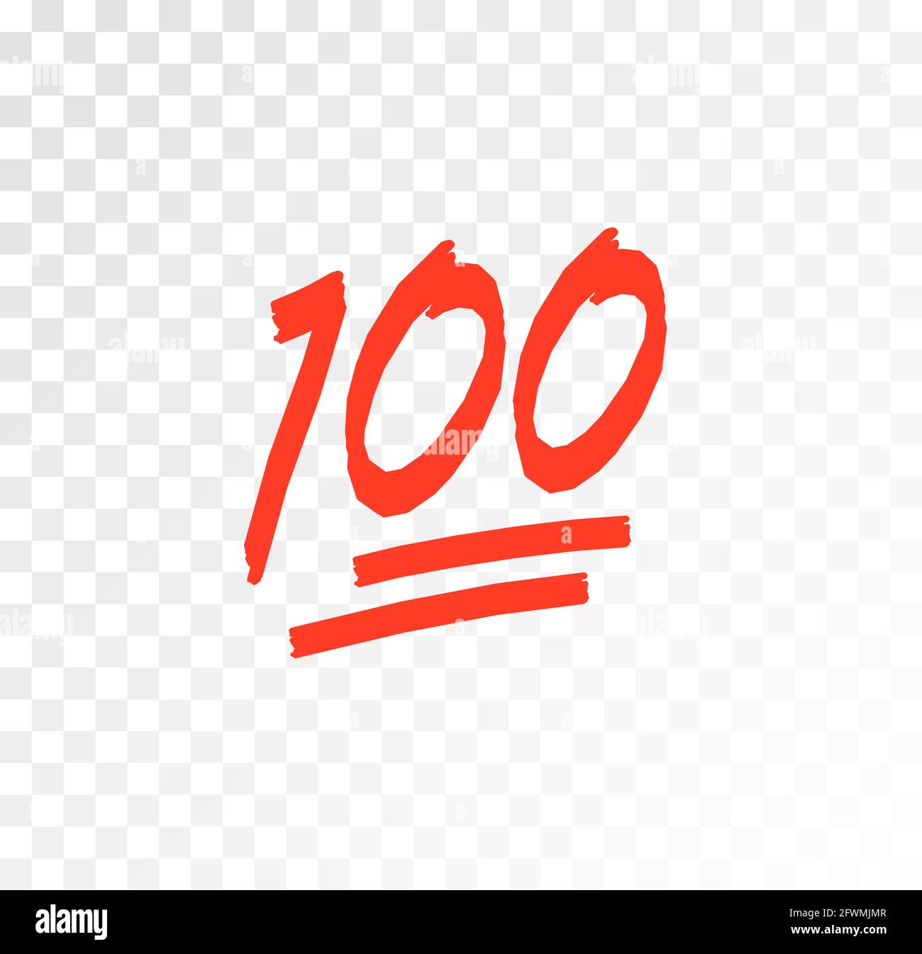 100 hundred emoticon vector icon. 100 emoji score sticker Stock Vector ...