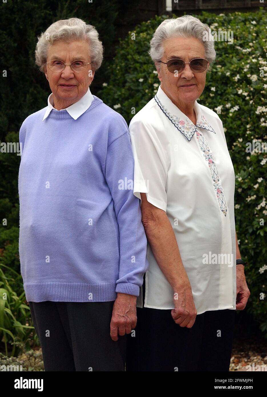 VE DAY NURSES PAT , LEFT, AND ANGELA GOULD FROM DENMEAD, HANTS. PIC ...