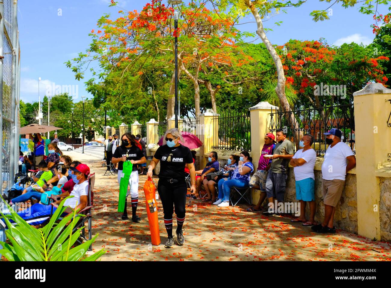 Gathering of people, Merida Mexico Stock Photo - Alamy