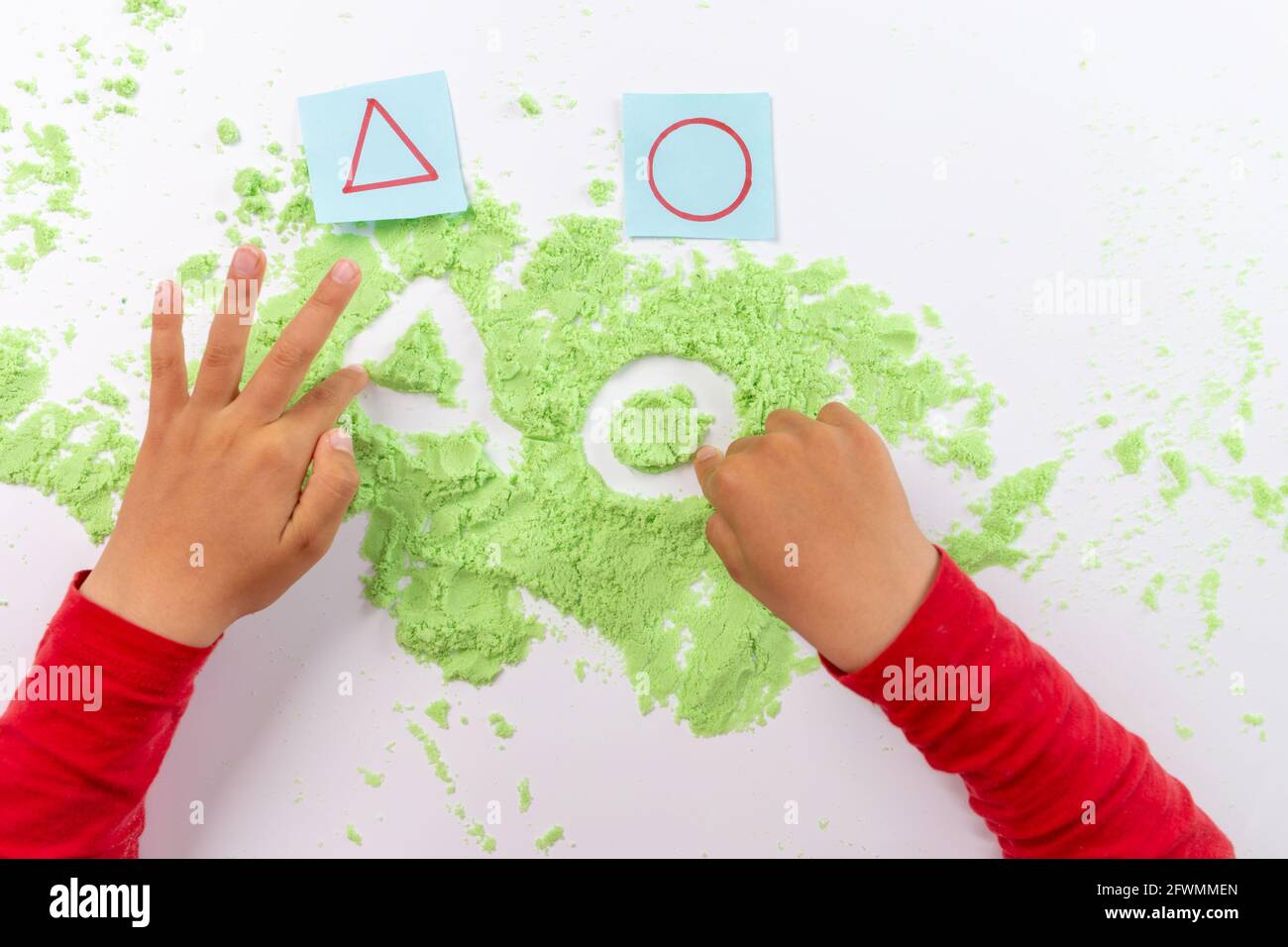 sand tray writing, shape practice for kids, preschool writing activity ...