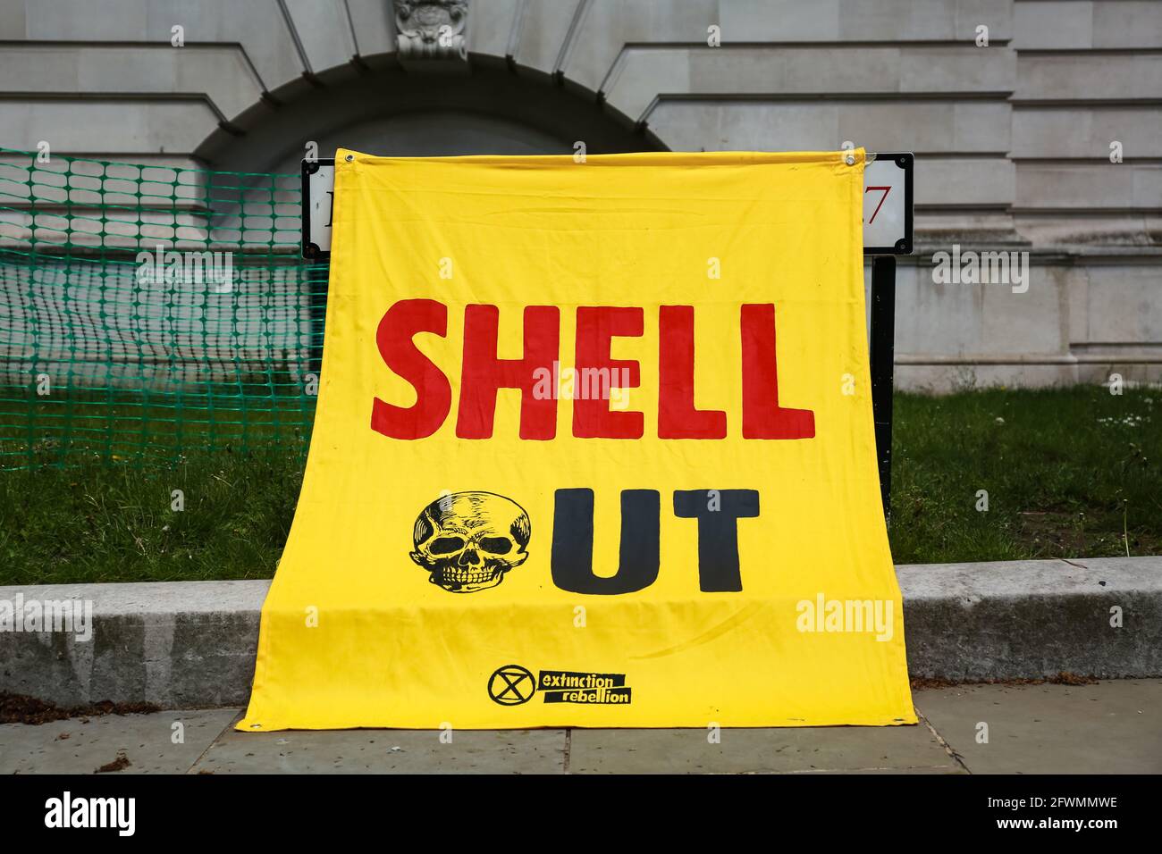 London, UK. 19 May 2021. Extinction Rebellion protest against Shell ...