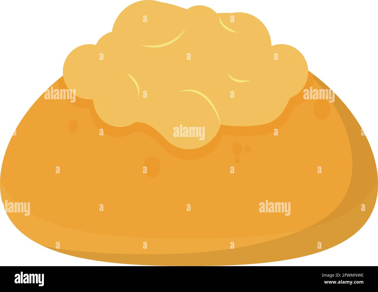 bread roll on white background Stock Vector Image & Art - Alamy
