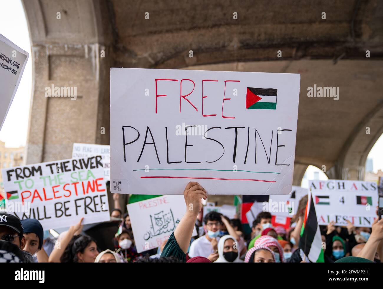 Free Palestine Rally in Queens in light of the ongoing escalating ...