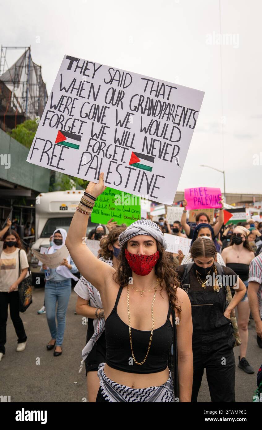 Free Palestine Rally in Queens in light of the ongoing escalating ...