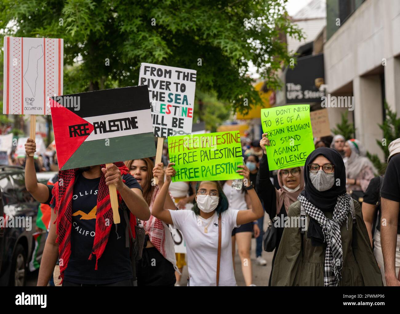 Free Palestine Rally in Queens in light of the ongoing escalating ...