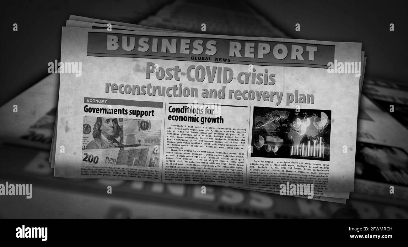 Post-COVID crisis reconstruction and recovery plan. End of recession ...