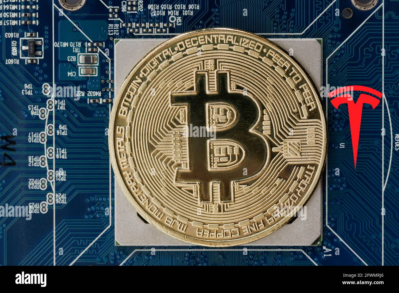 Tesla bitcoin hi-res stock photography and images - Alamy