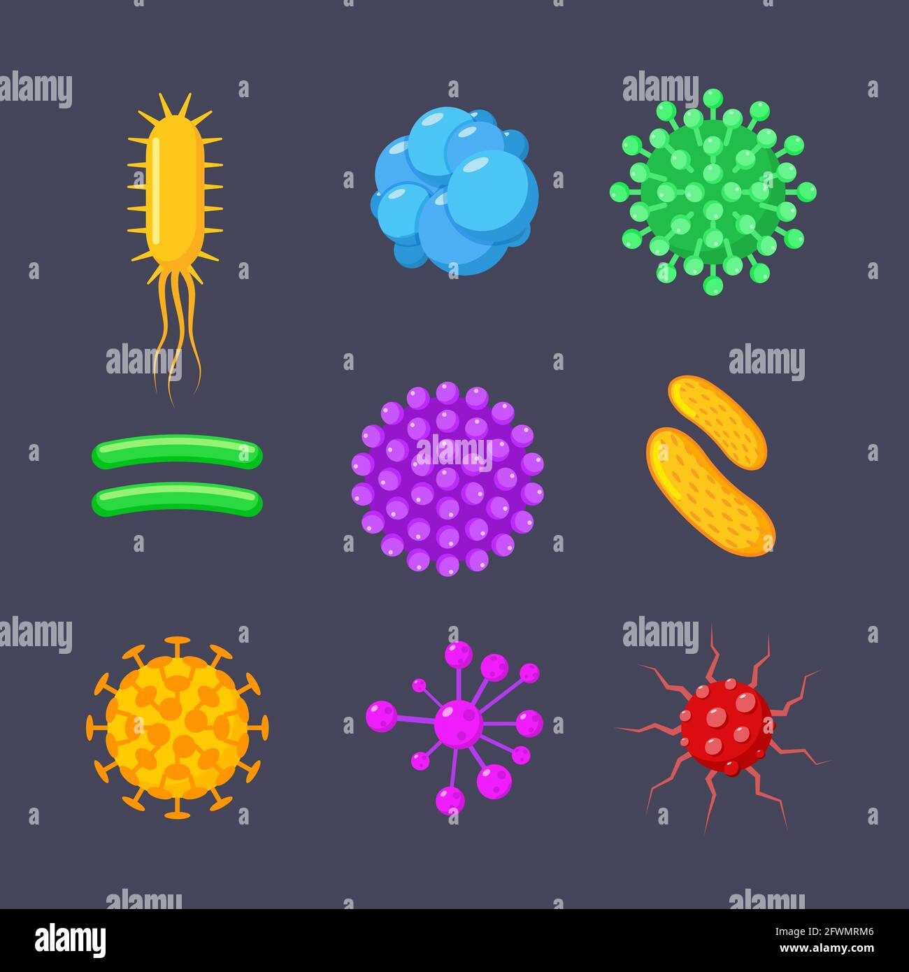 Virus bacteria corona infection immune icon. Virus logo icon bacteria ...