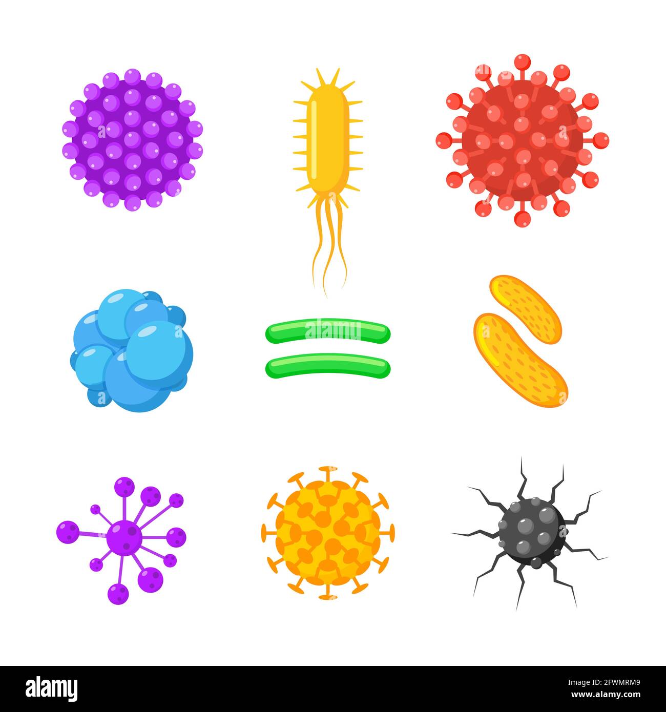 Virus bacteria corona infection immune icon. Virus logo icon bacteria ...