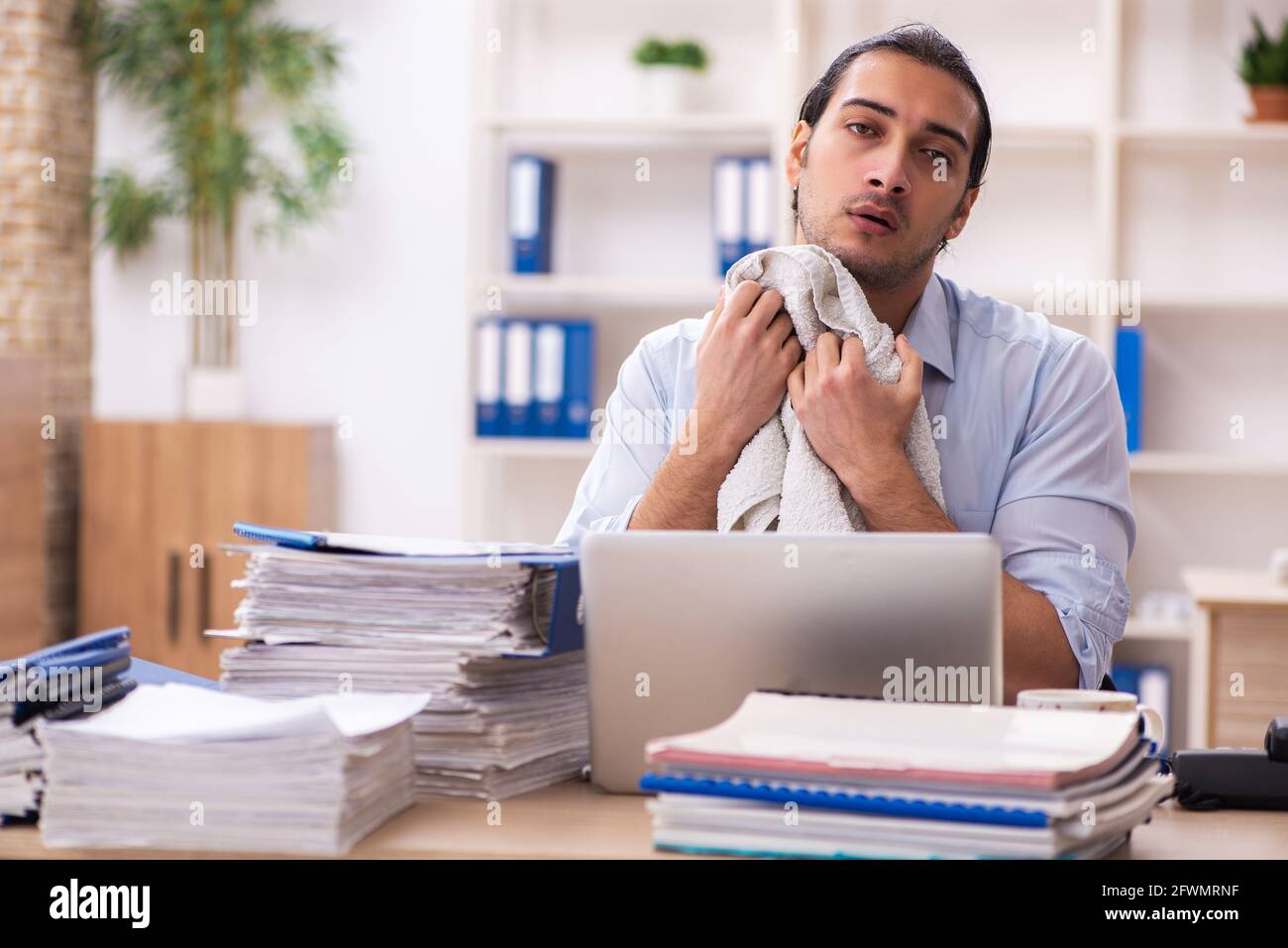 Stressed sweaty tired business hi-res stock photography and images - Alamy