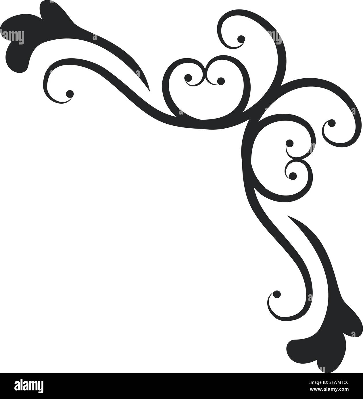 damask border on white background Stock Vector Image & Art - Alamy