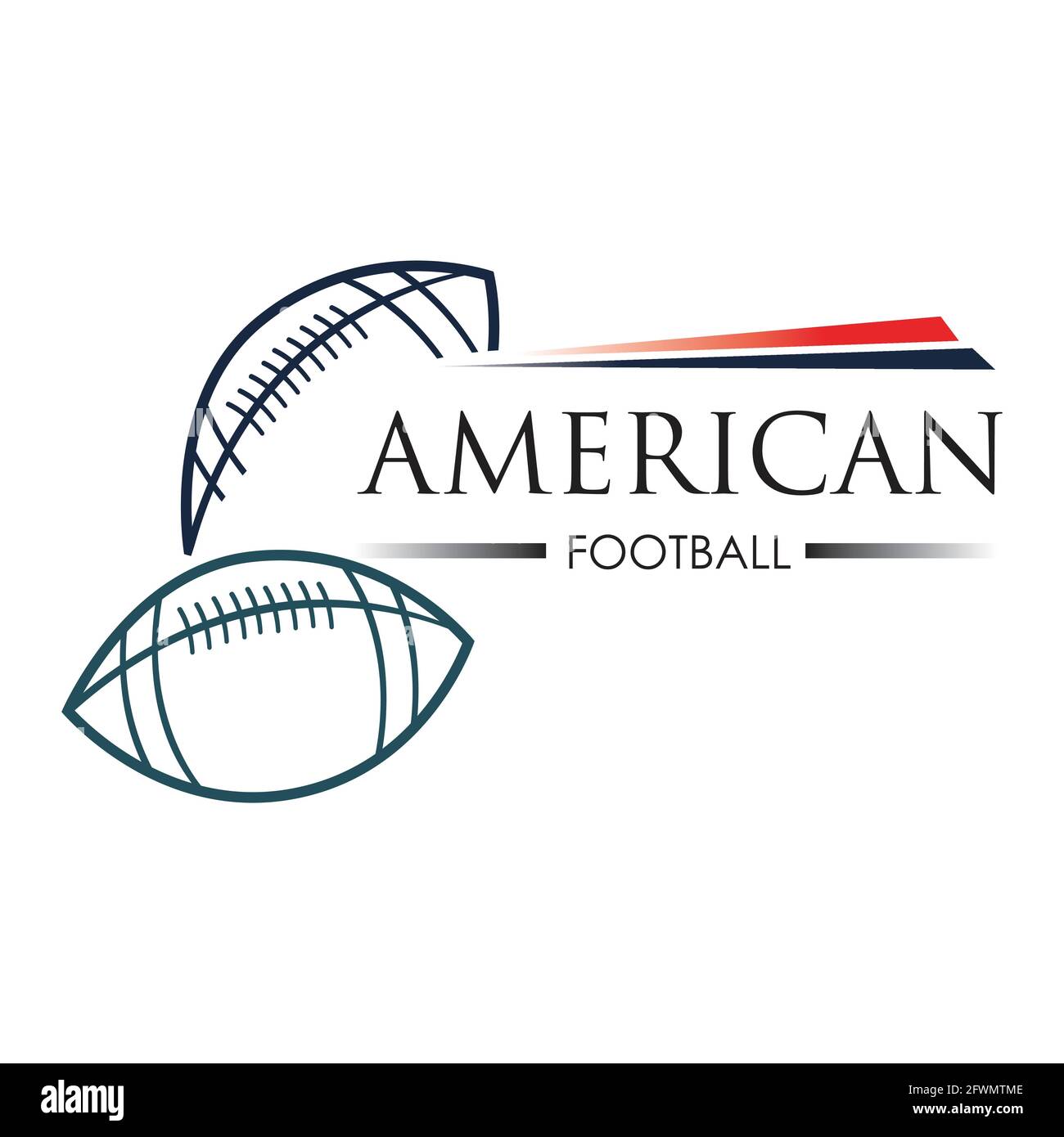 American sport football logo vector illustration design template Stock ...