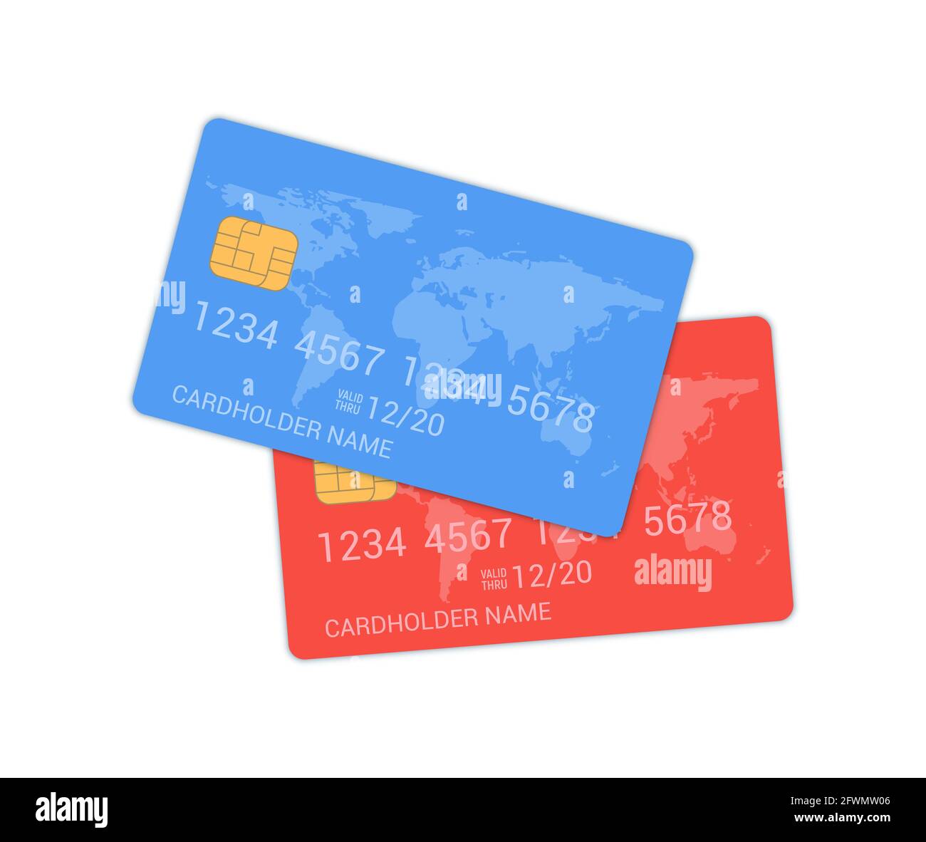 Debit credit card bank design template realistic icon Stock Vector ...