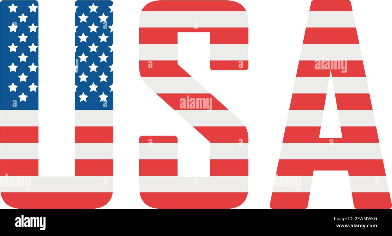 usa word with usa flag design Stock Vector Image & Art - Alamy