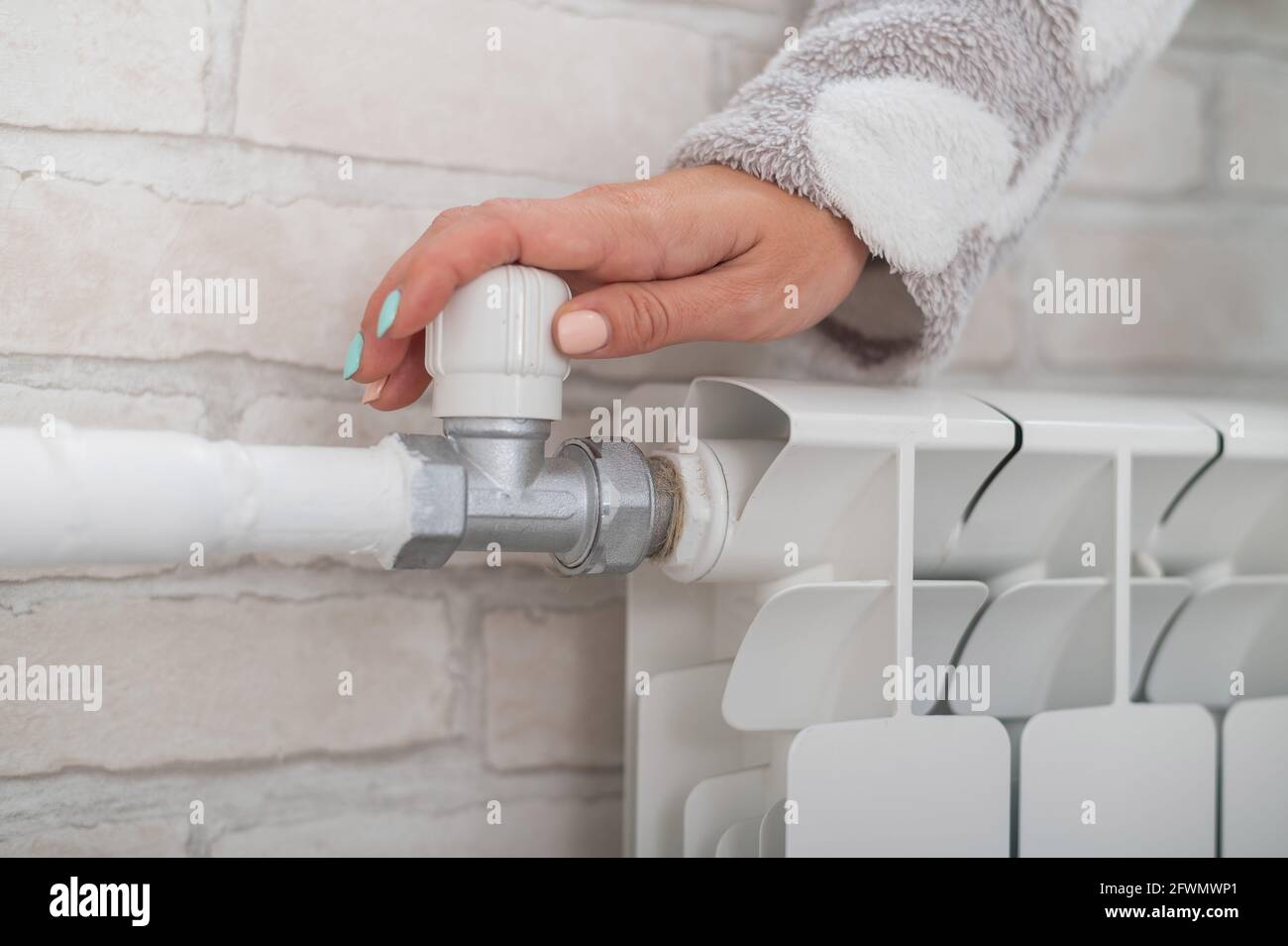 Detail of a central heating thermostat hi-res stock photography and ...