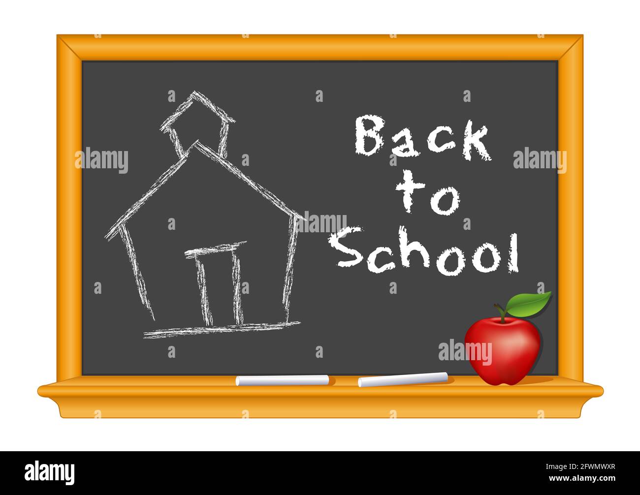 School Chalkboard Apple