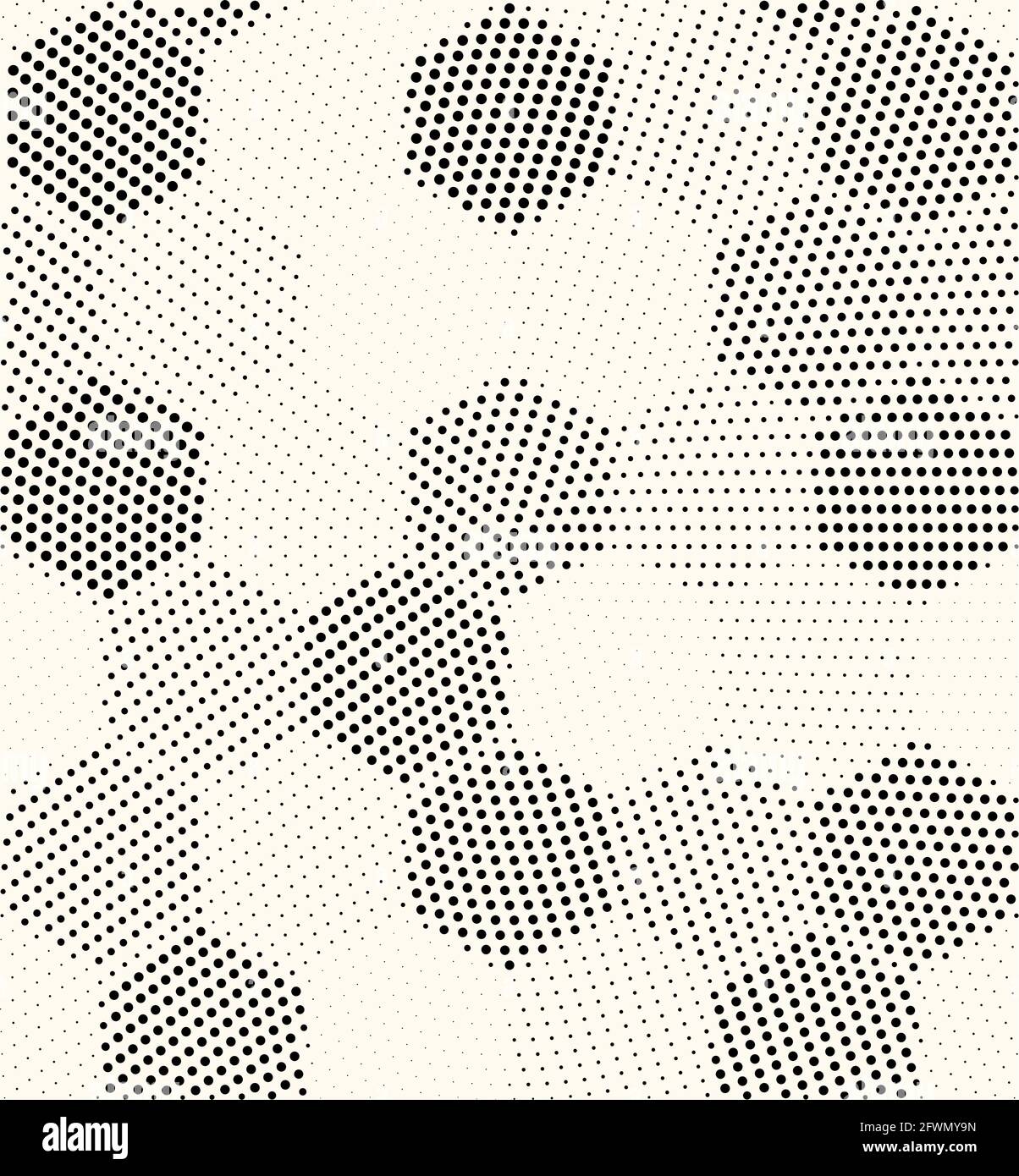 Hexagon geometric pattern vector seamless halftone design. Dot hexagon ...
