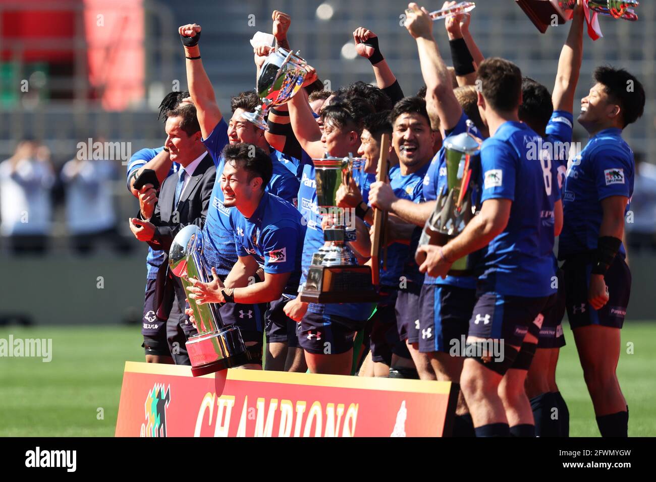 Tokyo, Japan. 23rd May, 2021. Panasonic Wild Knights team group Rugby ...