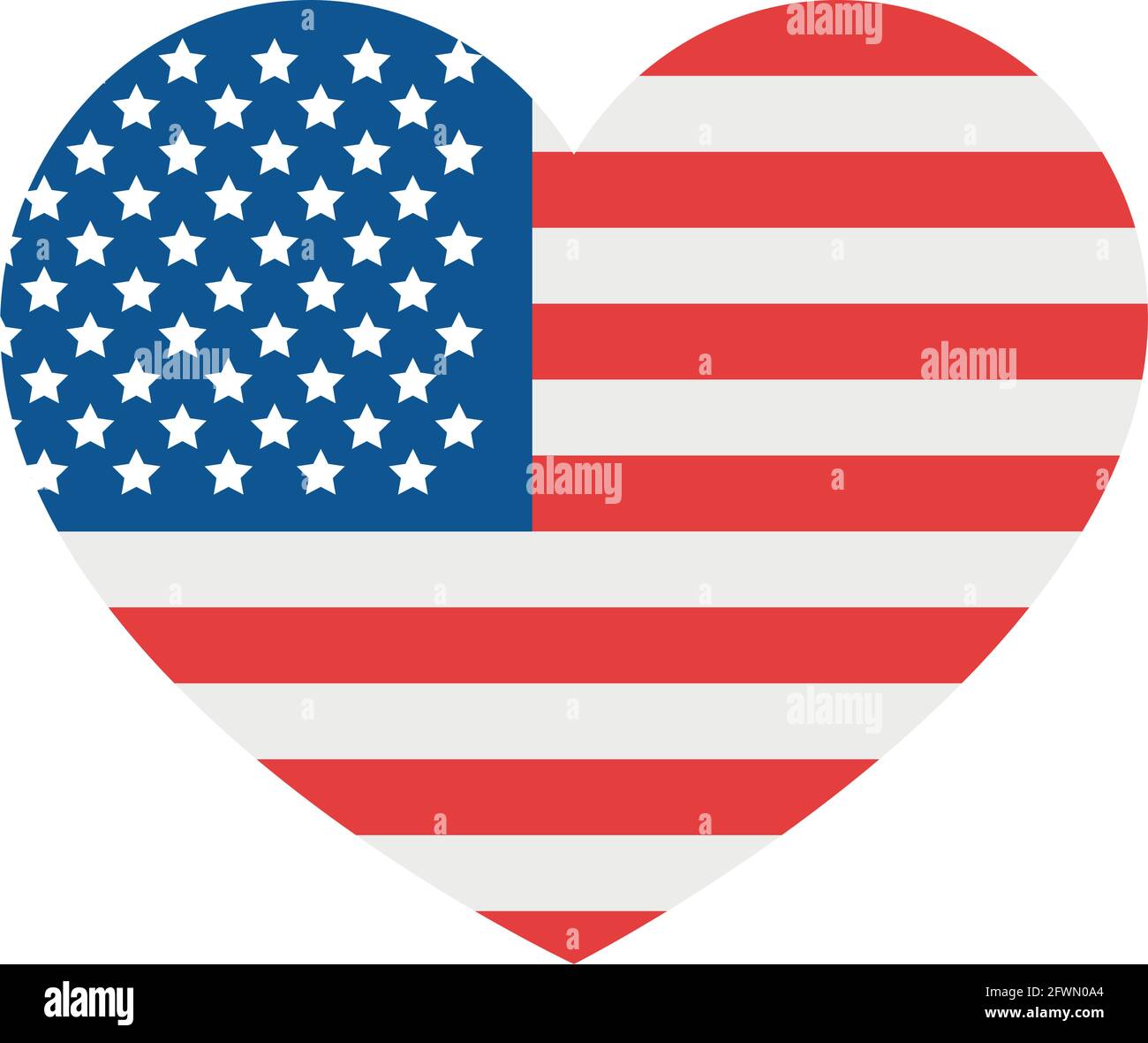 usa flag in heart shape Stock Vector Image & Art - Alamy