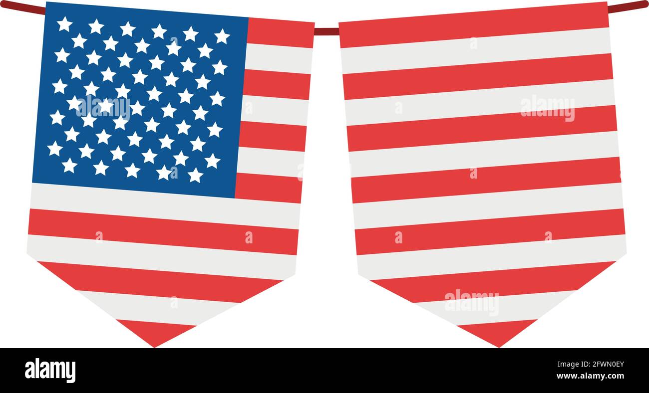 usa flag pennants on background Stock Vector Image & Art - Alamy