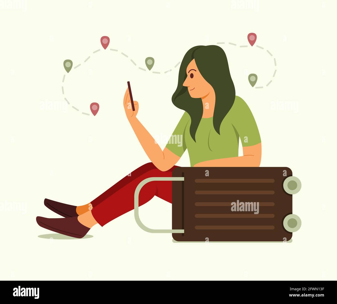 Portrait on location Stock Vector Images - Alamy