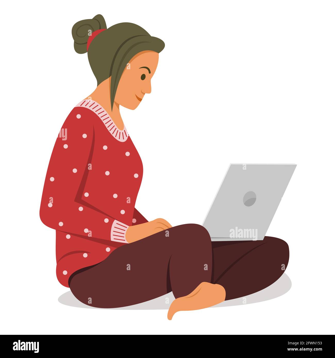 Happy woman isolated from Stock Vector Images - Alamy