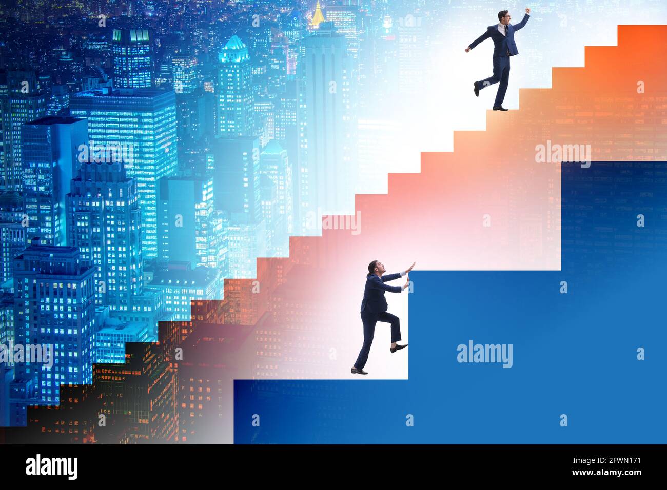 Concept of unfair treatment of the different employees Stock Photo - Alamy