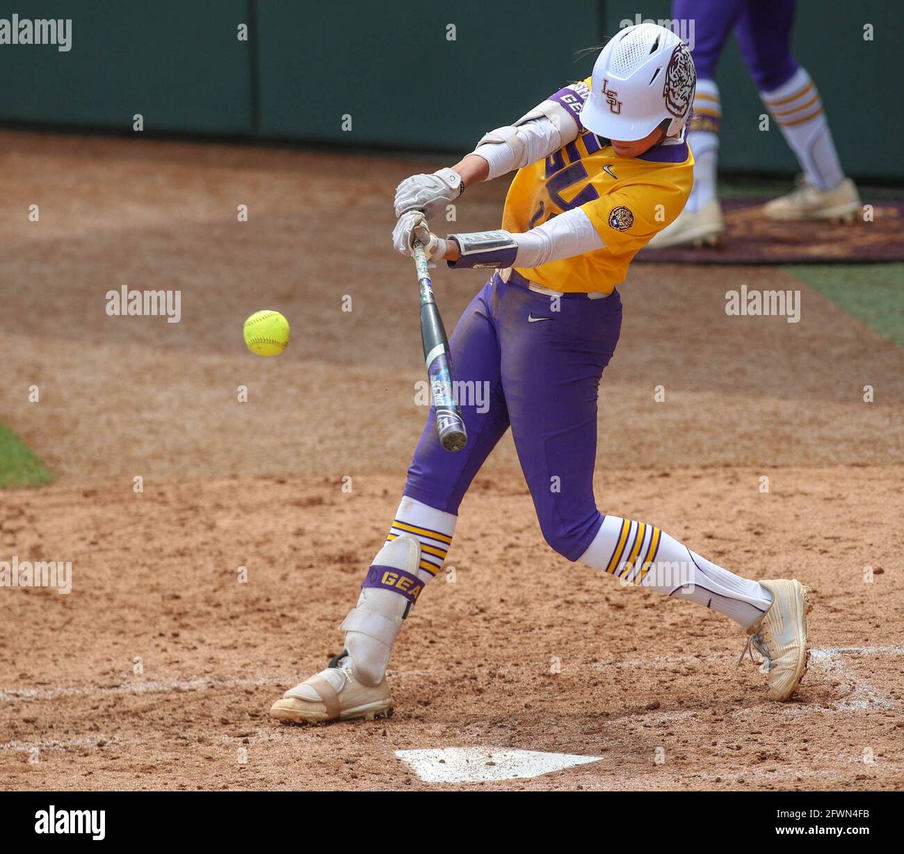Baton Rouge, LA, USA. 23rd May, 2021. LSU's Taylor Pleasants (17) tries ...