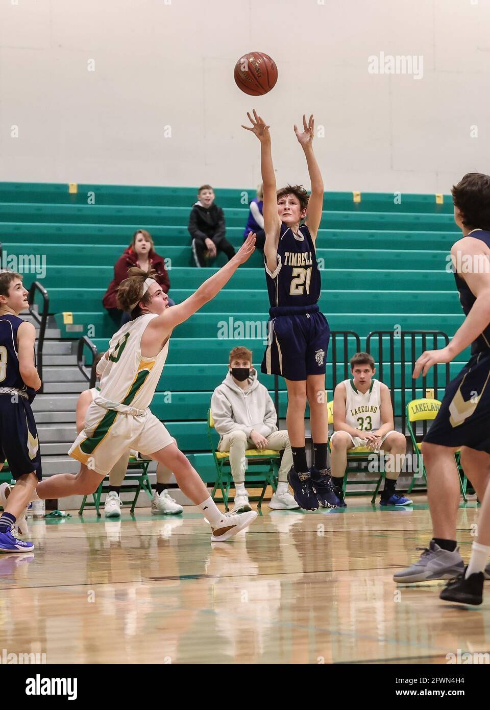 Basketball action with Timberlake vs Lakeland High School in Rathdrum ...