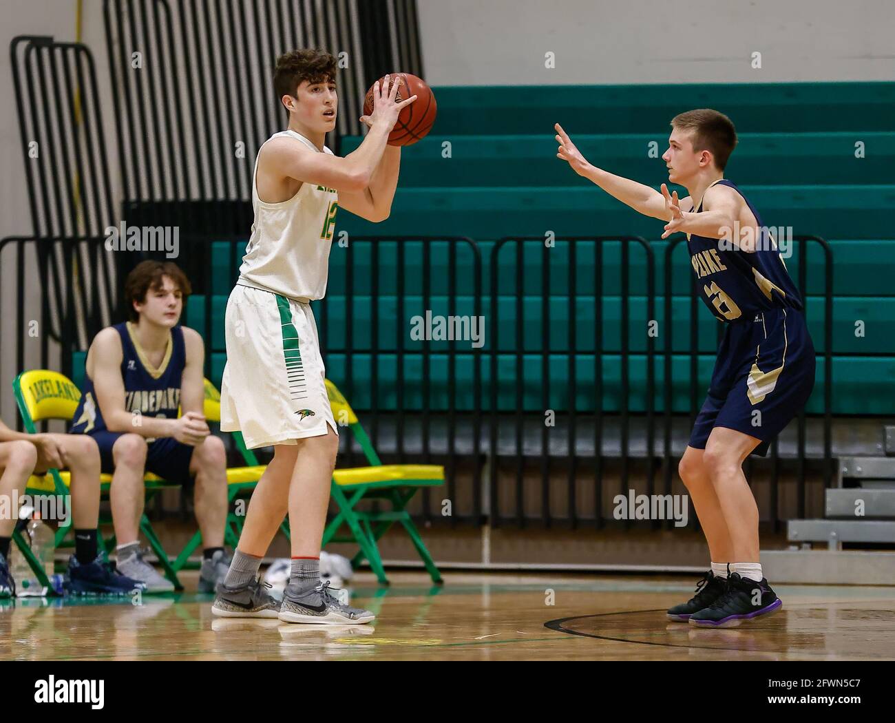 Junior Varsity basketball action with Timberlake vs Lakeland High ...
