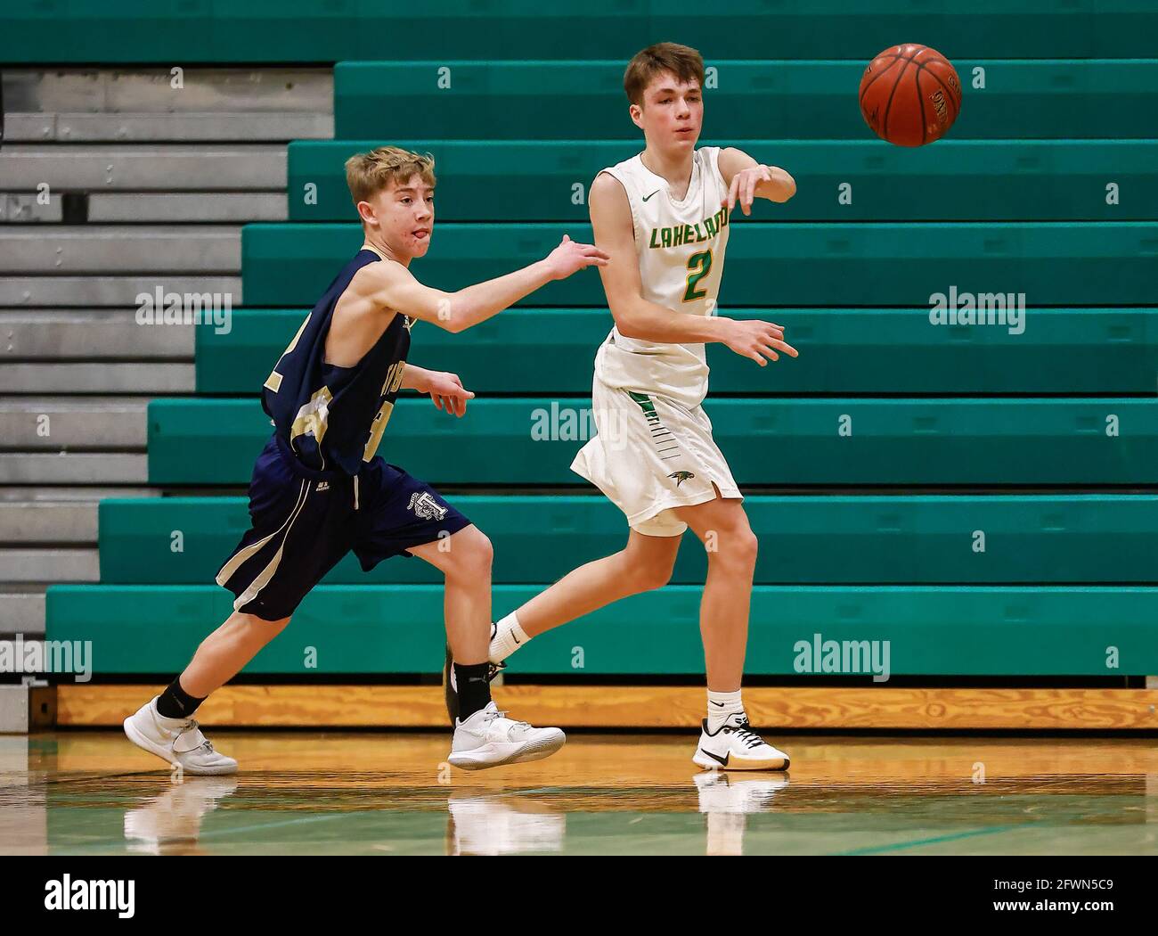 Junior Varsity basketball action with Timberlake vs Lakeland High ...