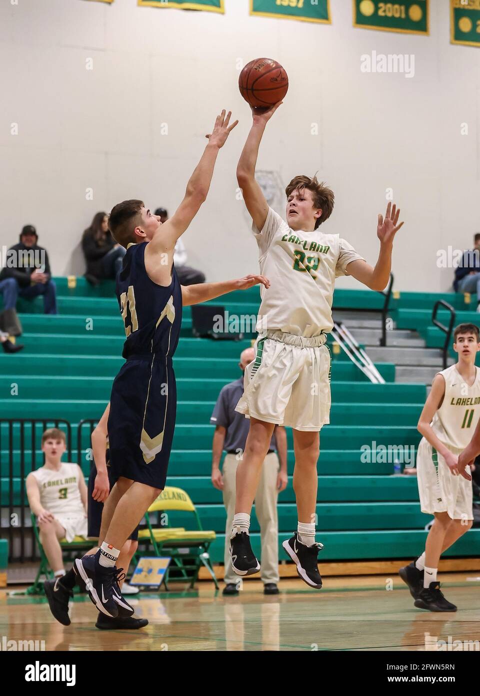 Junior Varsity basketball action with Timberlake vs Lakeland High ...