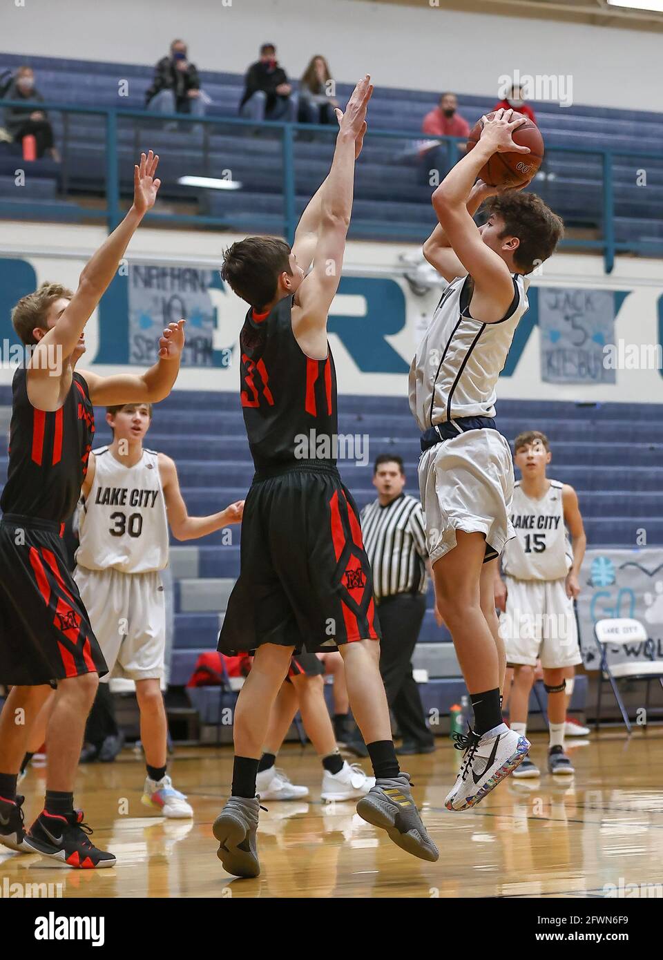 Freshmen basketball action with Moscow vs Lake City High School in ...
