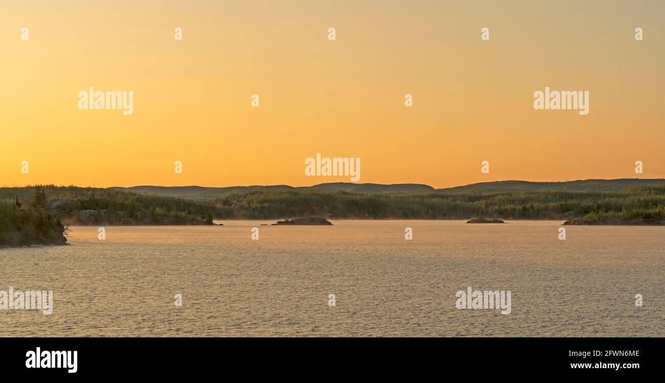 Twilight Glow in the Great North Woods on Alpine Lake in the Boundary ...