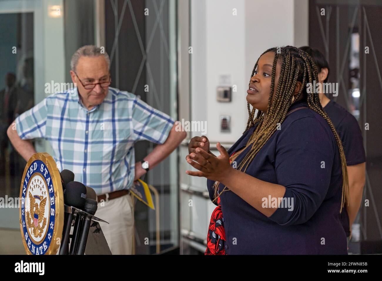 Dr. Heather Irobunda speaks at a press conference in New York City ...