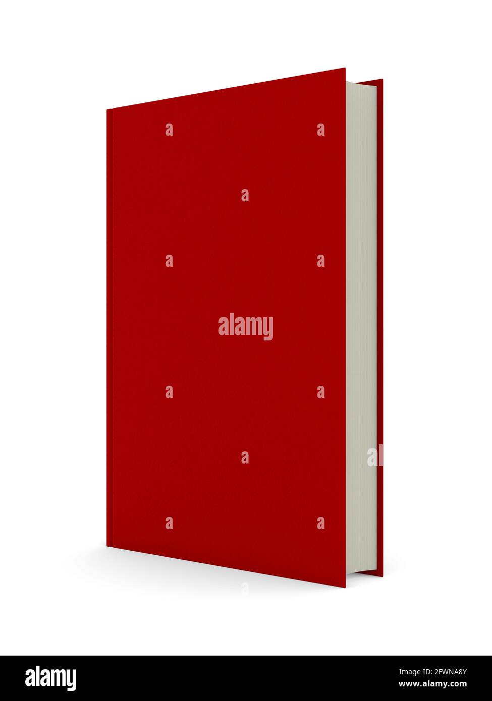red book on white background. Isolated 3D illustration Stock Photo - Alamy