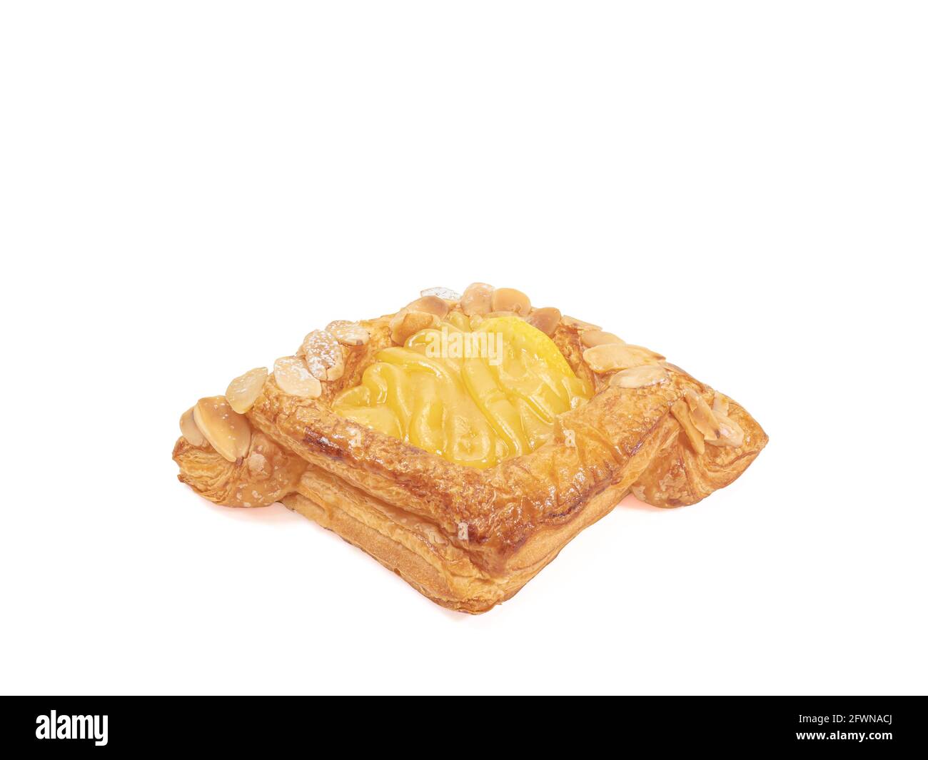 Danish pastry, a close up of homemade delicious sweet cream danish with ...