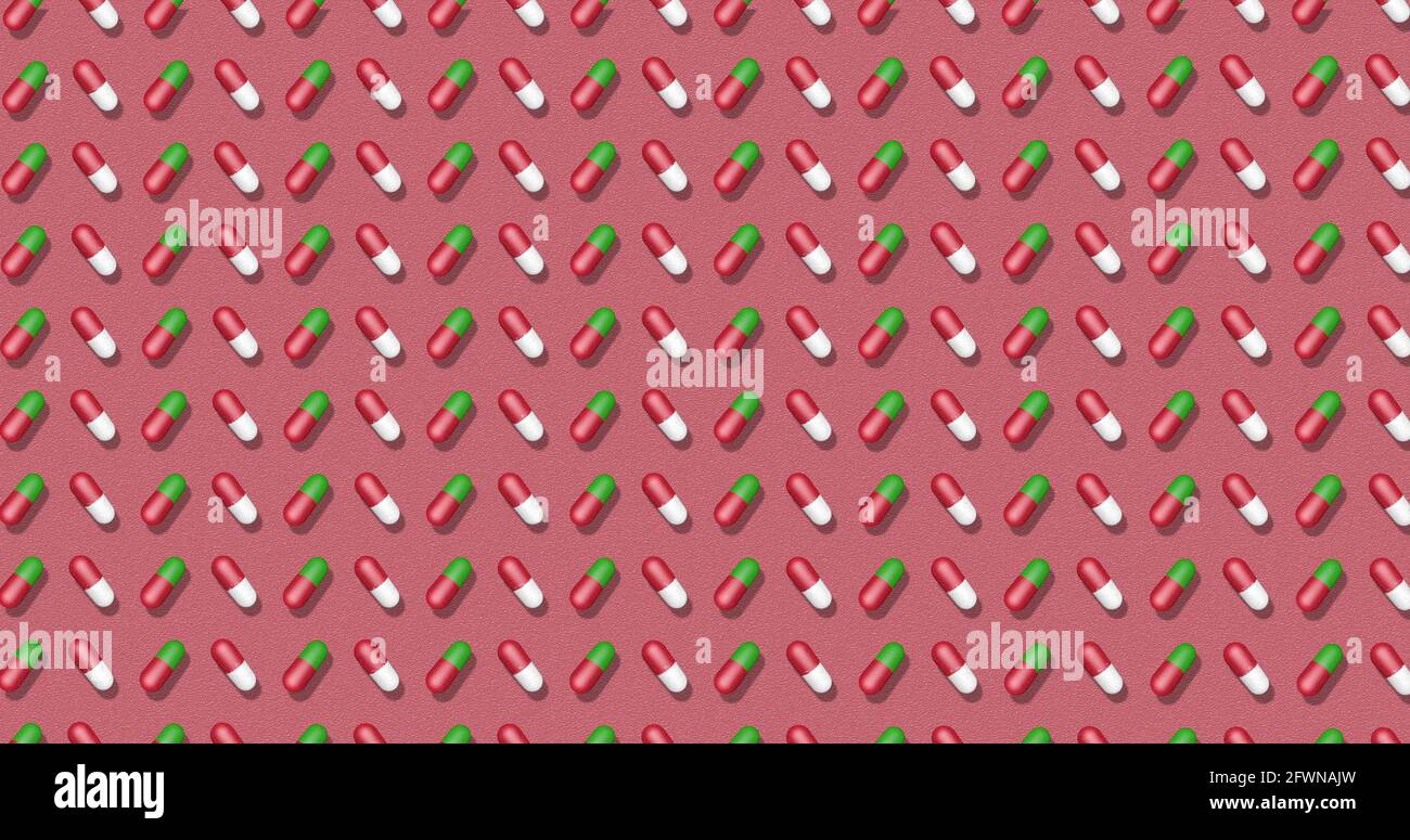 Red Background with pills. Backdrop with bright pattern for instagram ...