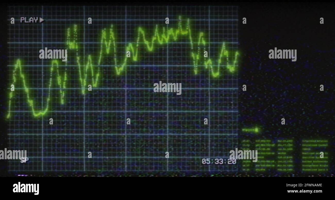VHS screen digital glitch and noise. Abstract background with animation ...