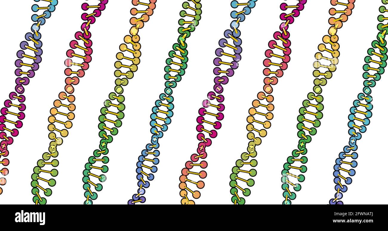 color visualization of DNA analysis isolated on white background 3d ...