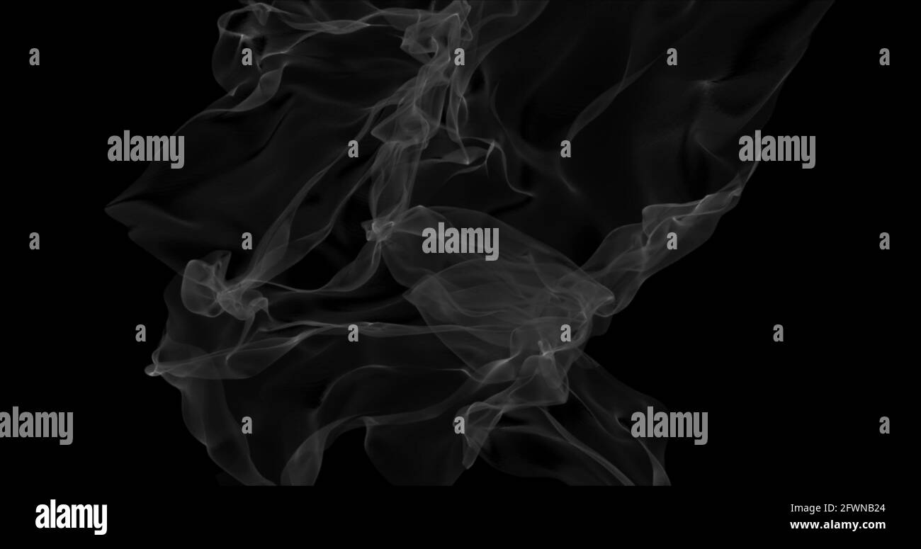 Floating white smoke on black background. Dry ice smoke fog Abstract ...
