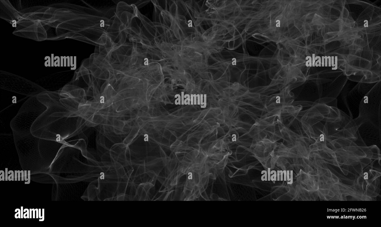 Floating white smoke on black background. Dry ice smoke fog Abstract ...