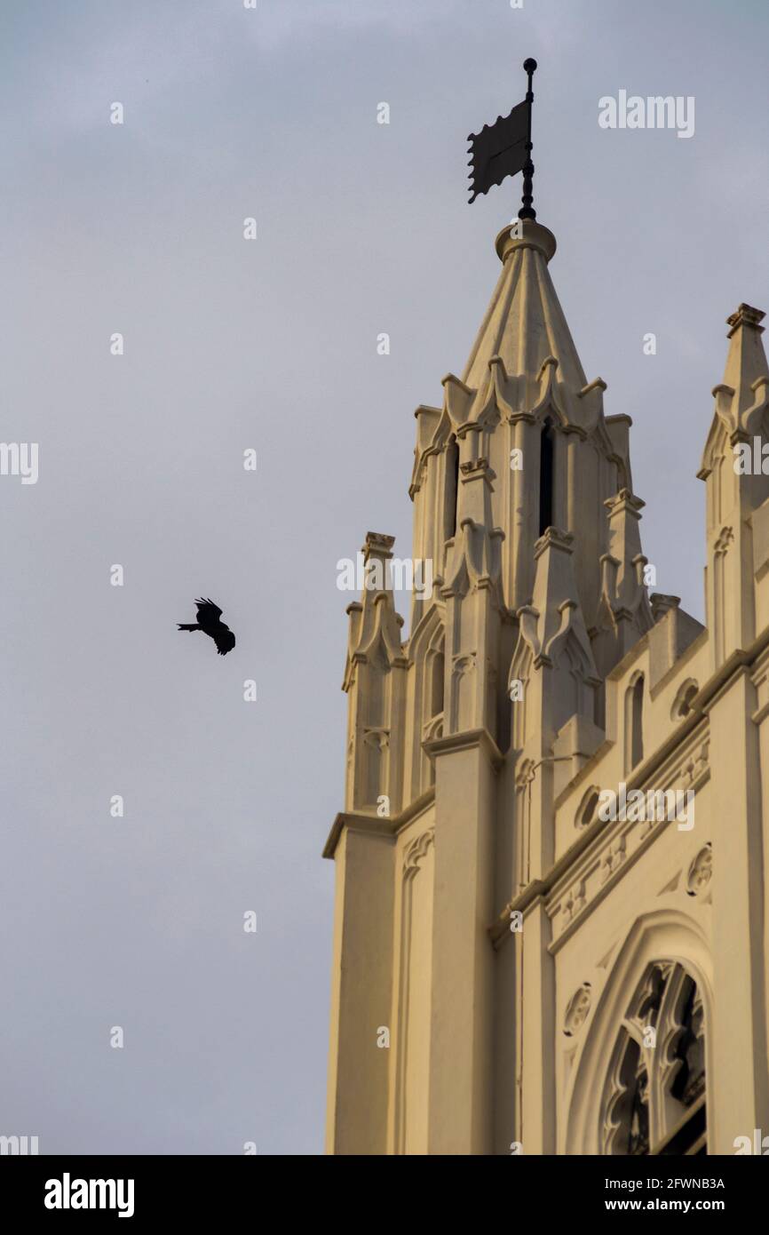 Kolkata, India. Architectural detail of Saint Pauls Cathedral Stock ...