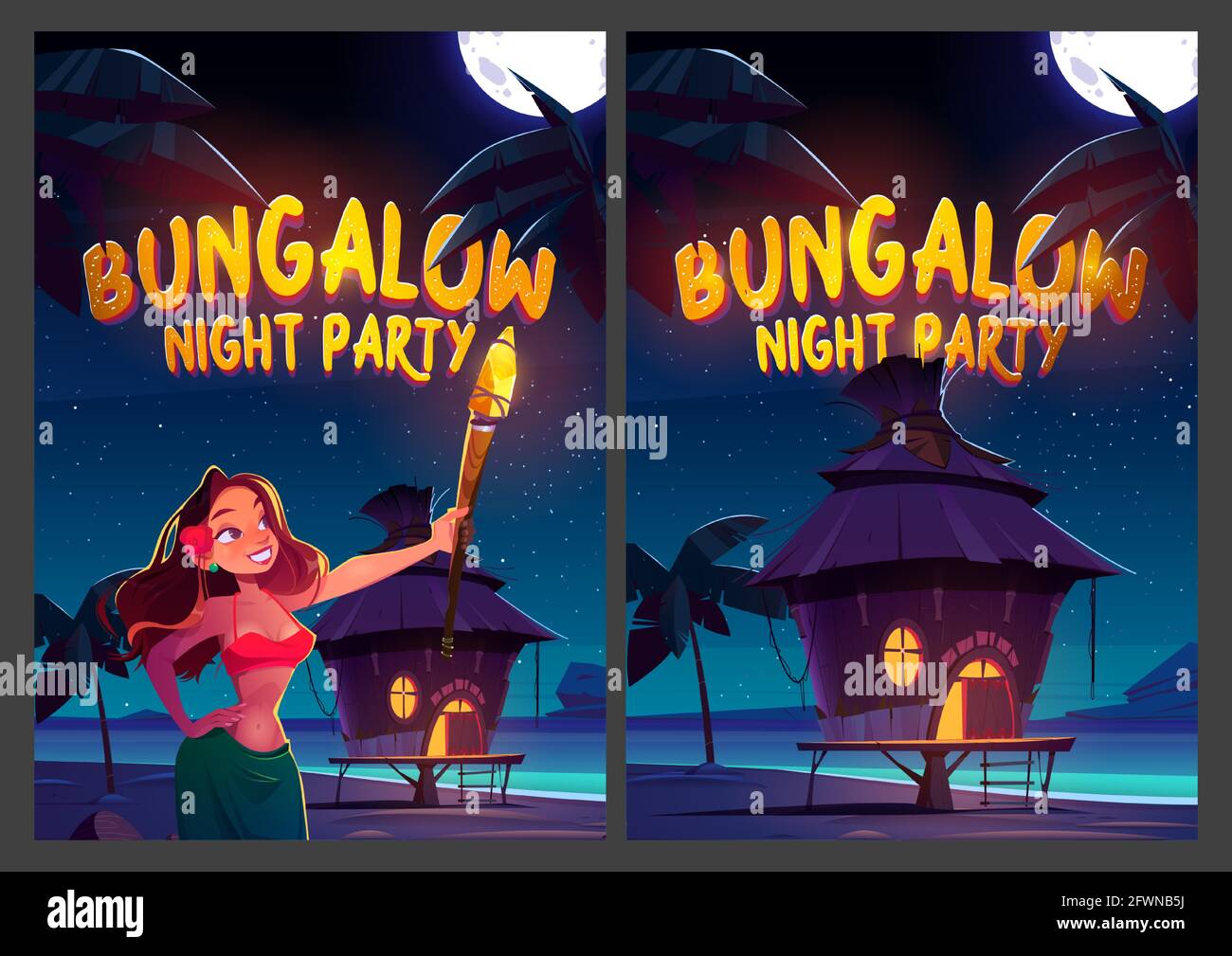 Hawaii nighttime Stock Vector Images - Alamy