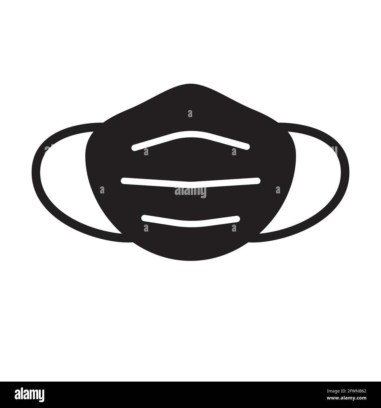 Medical mask vector icon isolate on white background for graphic design ...