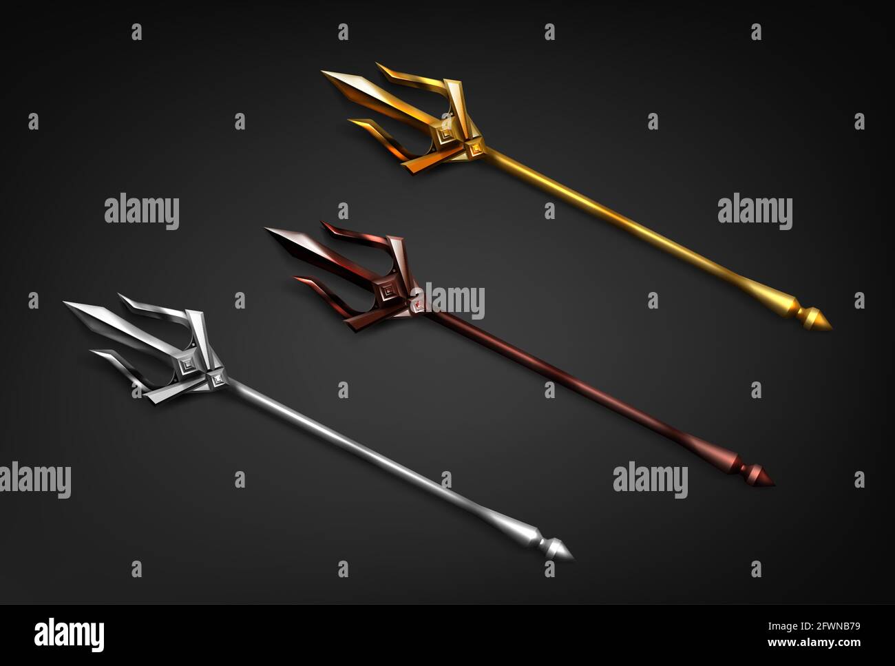 Poseidon illustration hi-res stock photography and images - Alamy