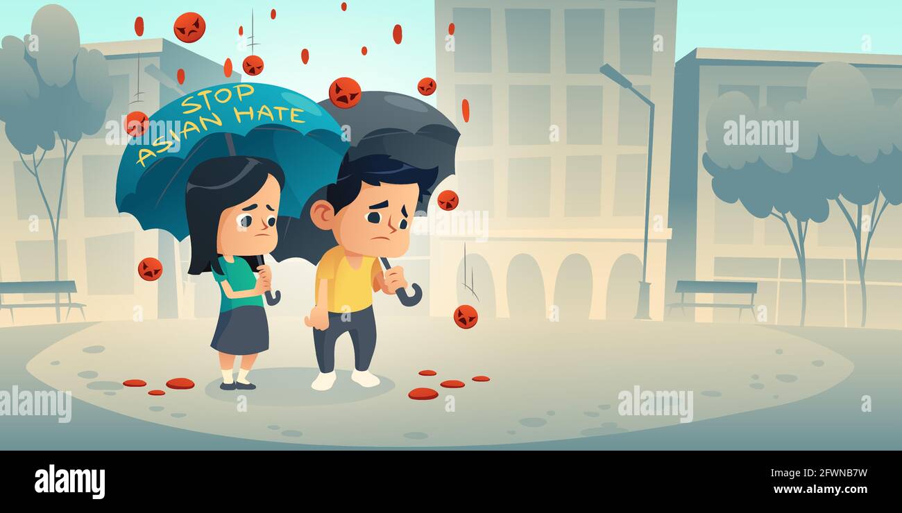 Stop Asian Hate, protest poster against racism, violence, hatred and ...