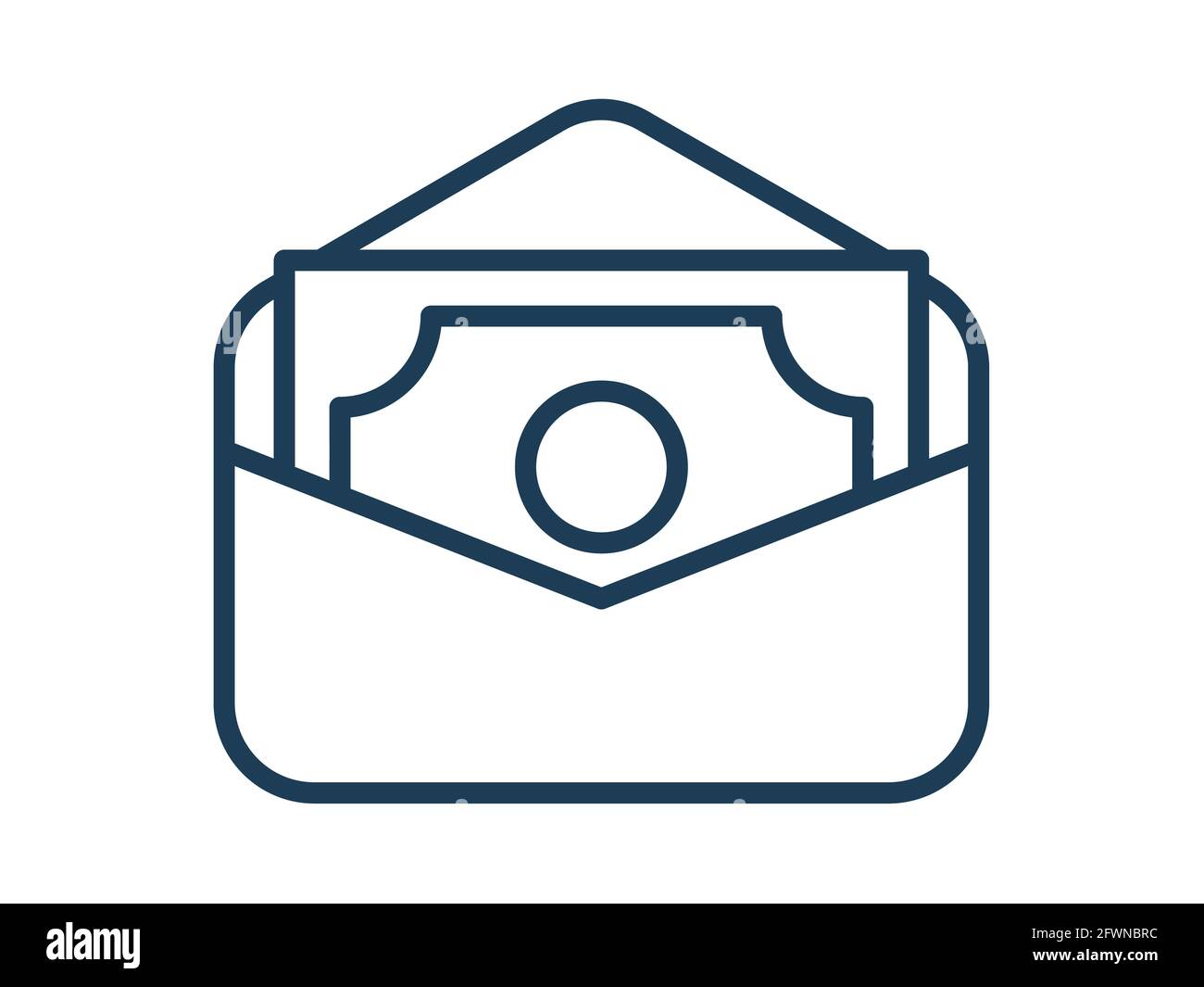 salary income earning envelope single icon white isolated background ...