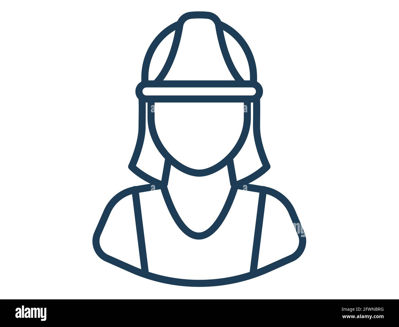 woman worker handy woman single icon white isolated background with ...