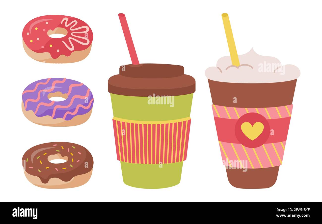 Donut And Coffee Clip Art
